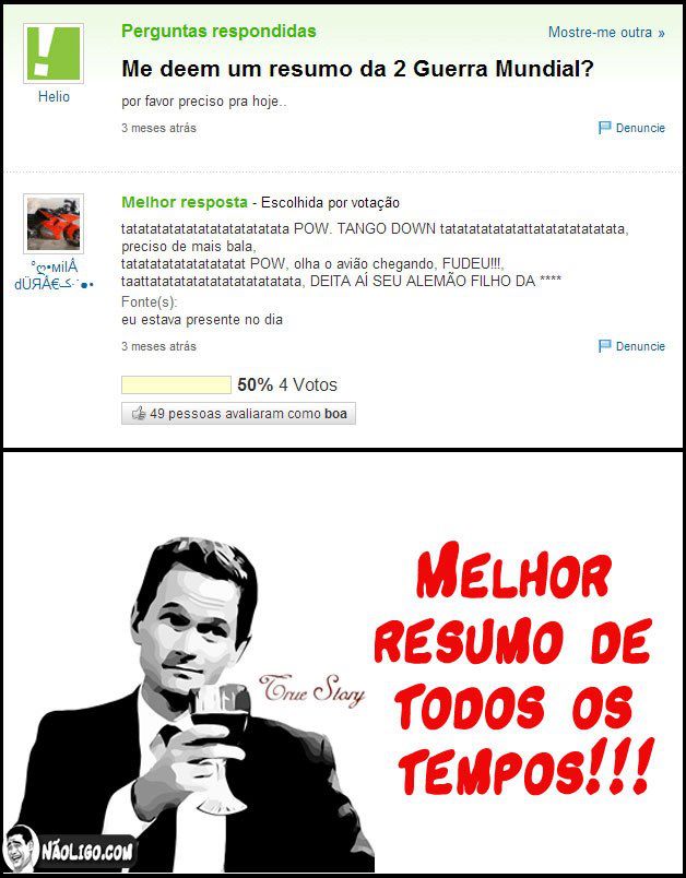 Melhor resumo - Meme by Nheiropi :) Memedroid