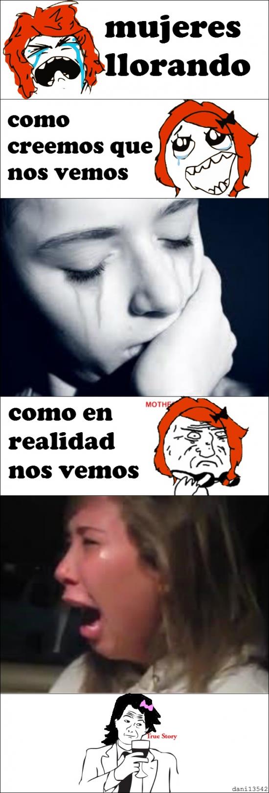 mujeres llorando - Meme subido por onlysdrum :) Memedroid