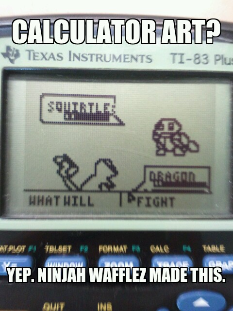 Calculator Art- Pokemon Battle - Meme by NinjahWafflez :) Memedroid