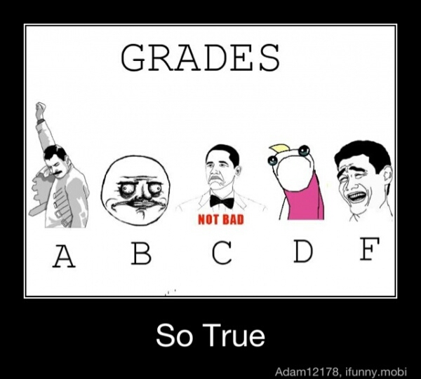 grades - Meme subido por inevergotowork :) Memedroid
