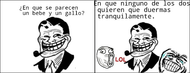 ¿Que tienen en comun un bebe y un gallo? - Meme subido por jlcbxx ...