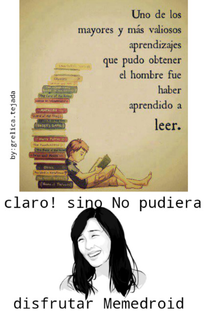 leer y sus beneficios ocultos! - Meme subido por grelica.tejada ...
