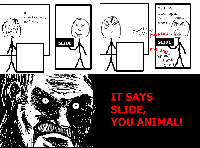 How many times did you push for a pull door? - Meme subido por ...