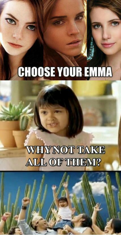 Only one Emma ? - Meme subido por Zazou1995 :) Memedroid
