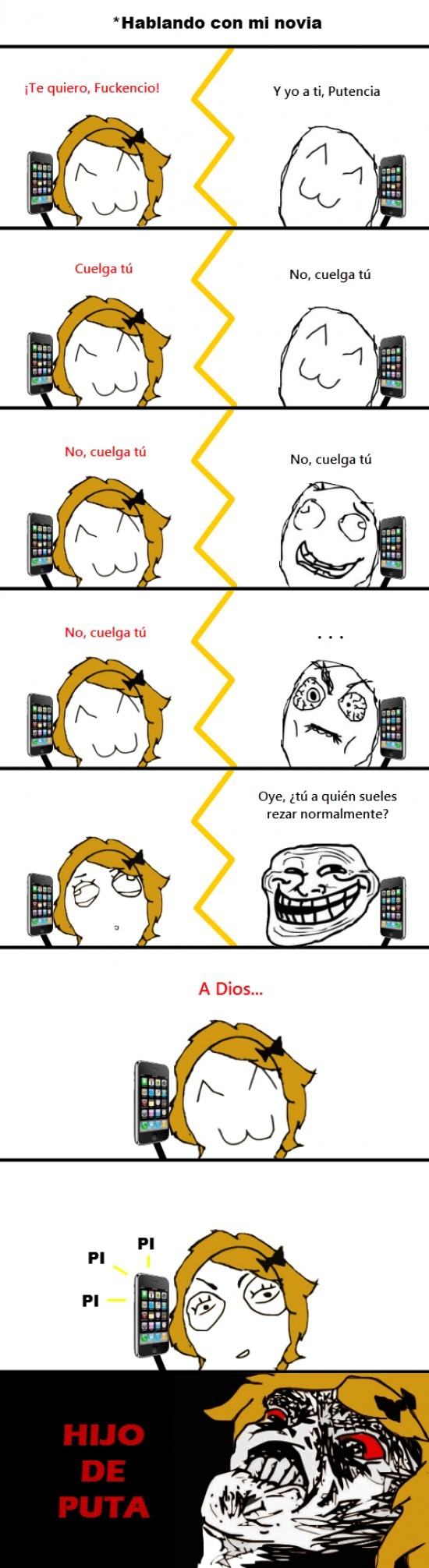 Que acaso no tienen que apretar para colgar - Meme subido por ...