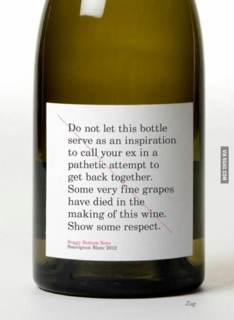 This should be on every wine bottle. - Meme subido por su_yess :) Memedroid
