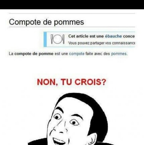 Compote de pommes - Mème par nehlios :) Memedroid