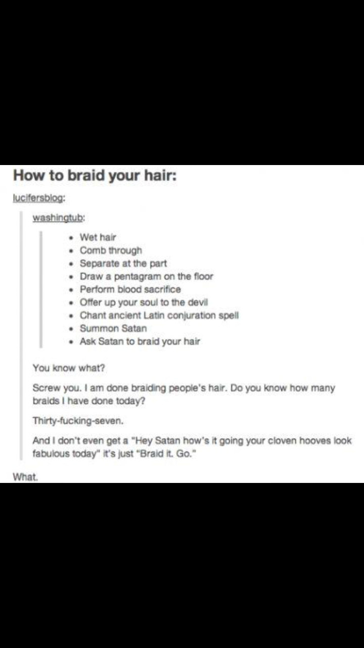 How to braid your hair. - Meme by Darkspeed76 :) Memedroid