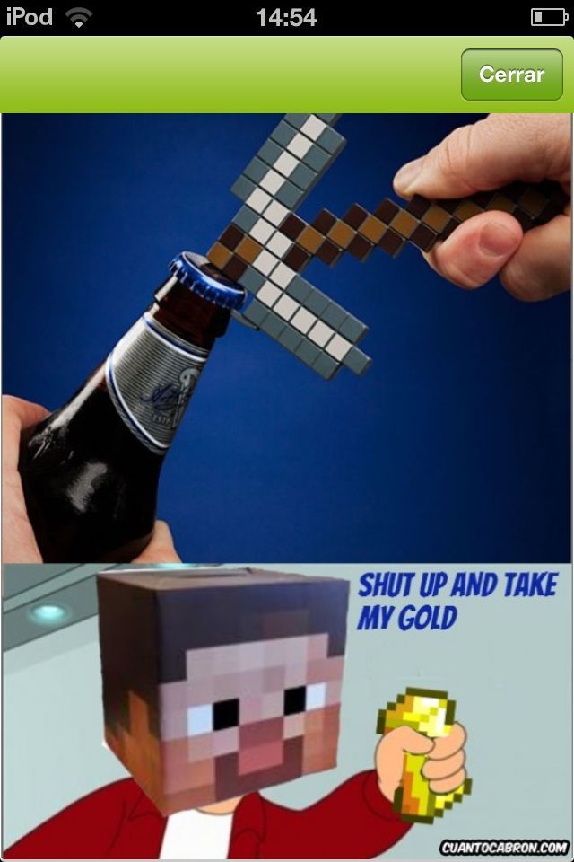 minecraft please!!! XD - Meme subido por lunatiko14 :) Memedroid