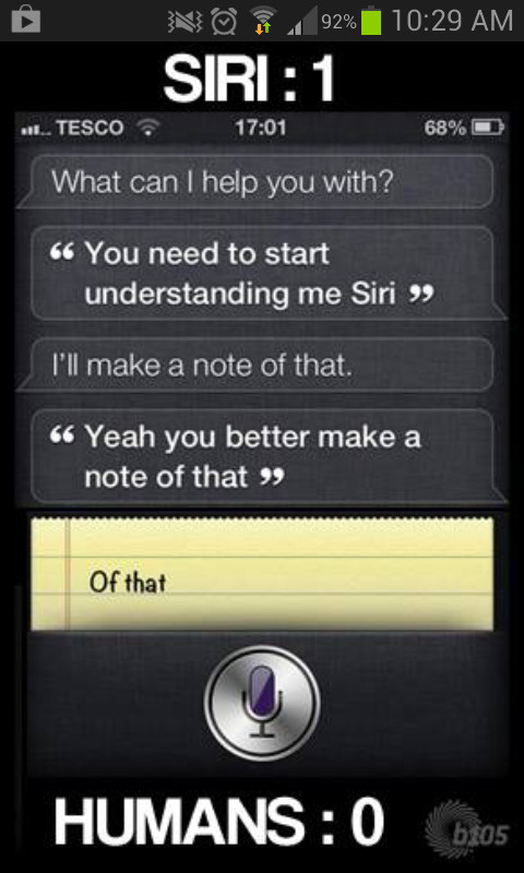 Siri being a smartarse - Meme subido por natatat :) Memedroid