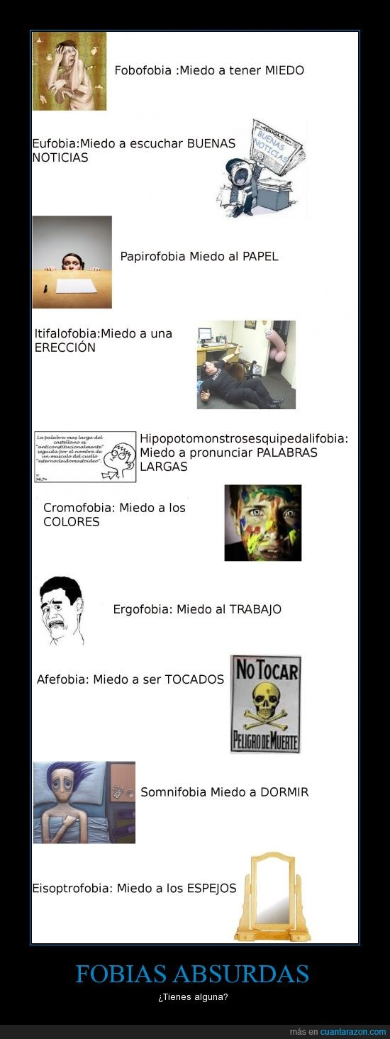 Fobias estúpidas - Meme subido por Pablo/09 :) Memedroid