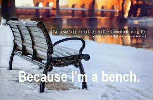 cuz im a bench - Meme subido por christiaan7777 :) Memedroid
