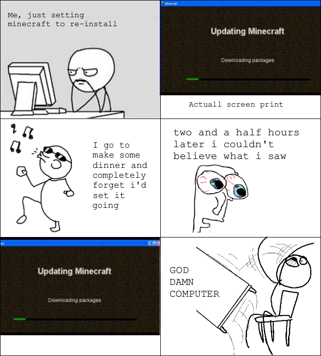 Minecraft updating - Meme by Matthewvosen :) Memedroid