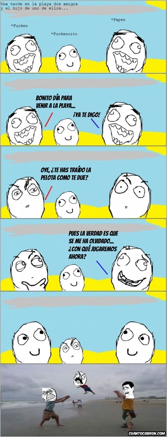 Un día en la playa... - Meme subido por Rabid :) Memedroid