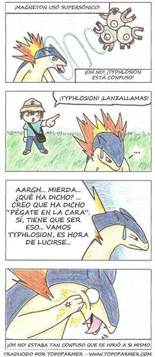 typhlosion usó pégate en la cara! - Meme subido por gaby506 :) Memedroid