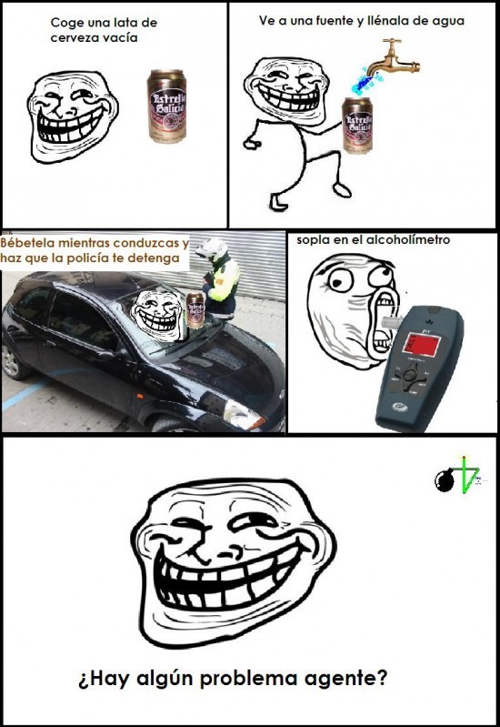 Algún problema, agente? - Meme subido por -TheTroll- :) Memedroid