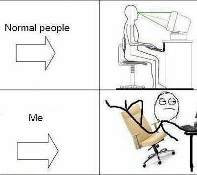 Normal people Vs. Me - Meme subido por Insomnium91 :) Memedroid