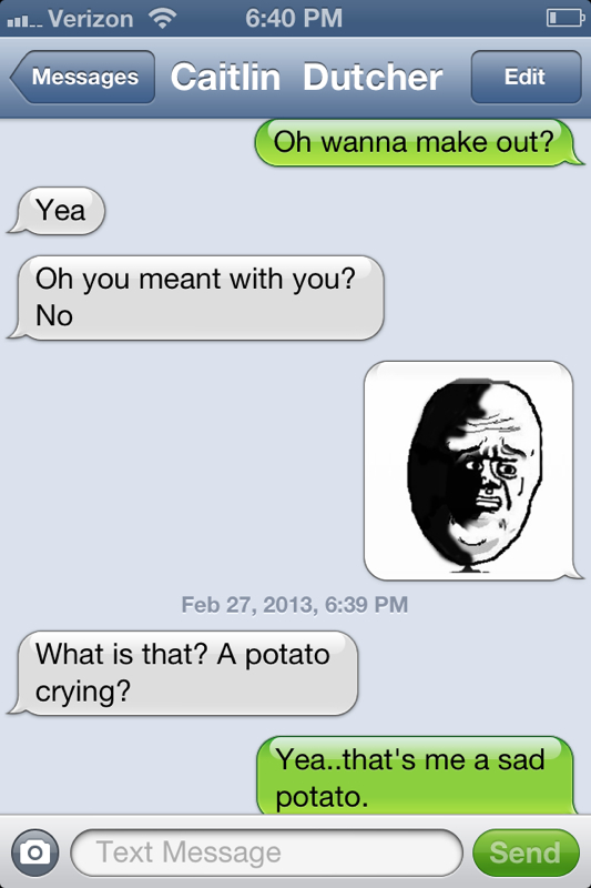 I'm a sad potato - Meme by Schneebes :) Memedroid