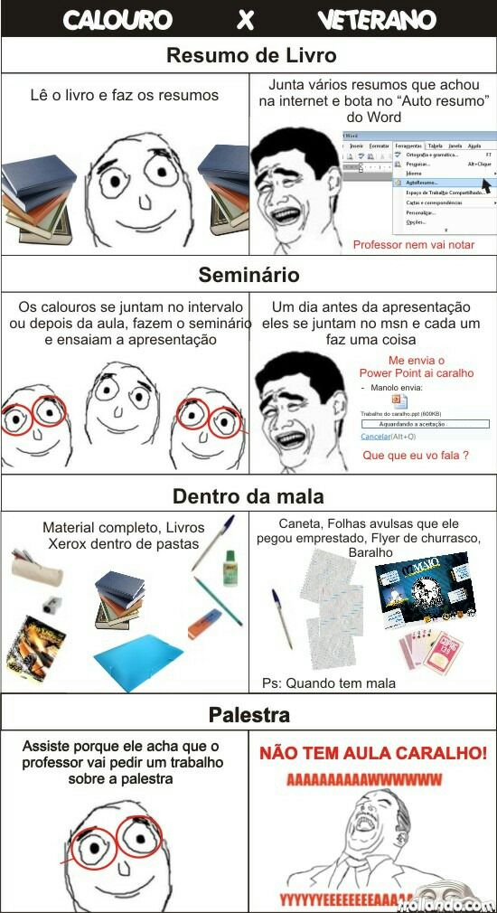 Calouro vs veterano #4 - Meme by Crristopherpg :) Memedroid