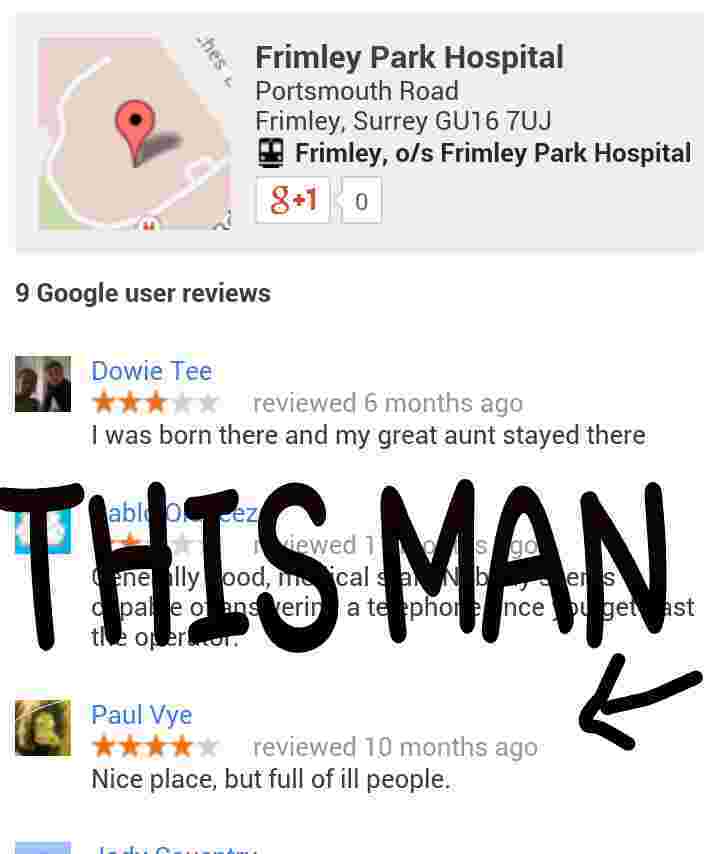 go to get postcode for hospital. find this man... - Meme subido por ...