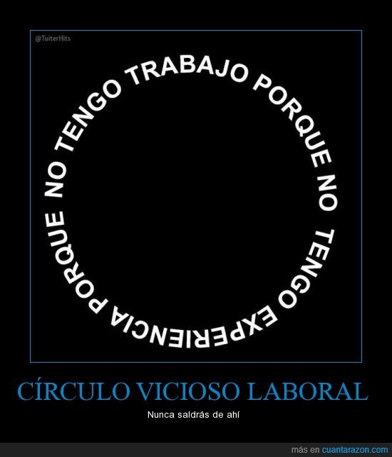 Círculo vicioso laboral - Meme subido por yodadiego :) Memedroid