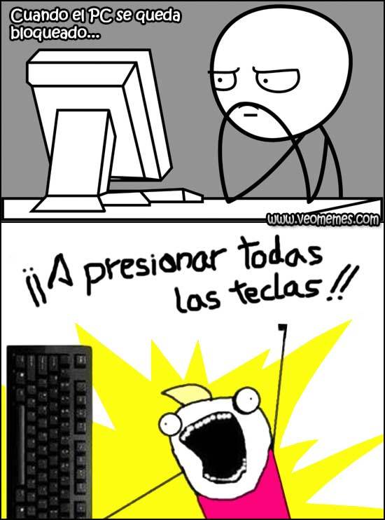 apresinar las teclas - Meme subido por cmelchor :) Memedroid