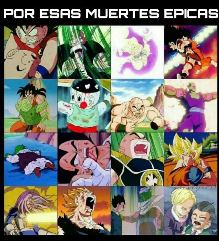 Dbz y sus muertes epicas - Meme subido por jocvege192 :) Memedroid