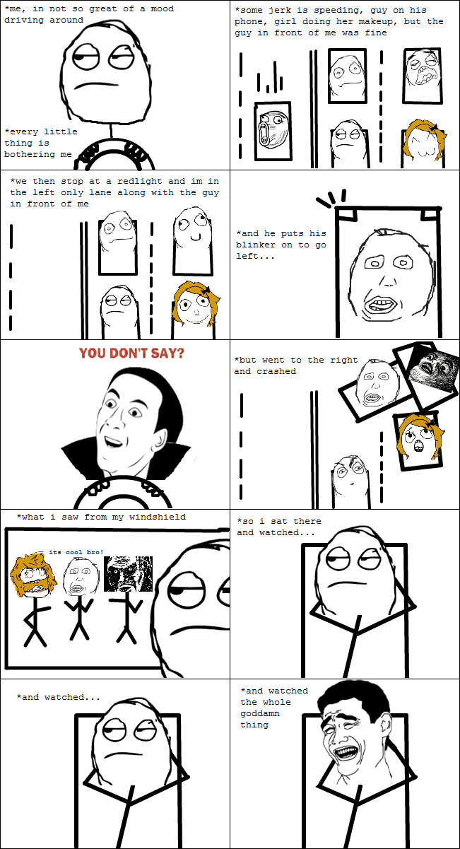 i crash my car into a tree once - Meme by mamen009 :) Memedroid