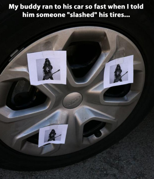 punk slashed my tires - Meme by blackmauser95 :) Memedroid