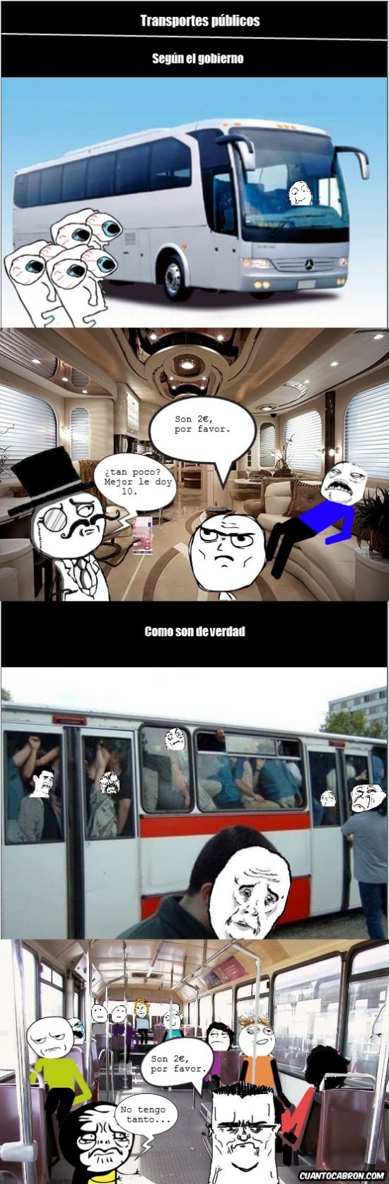 Que bonito es ir en autobús - Meme subido por CristianZaes :) Memedroid