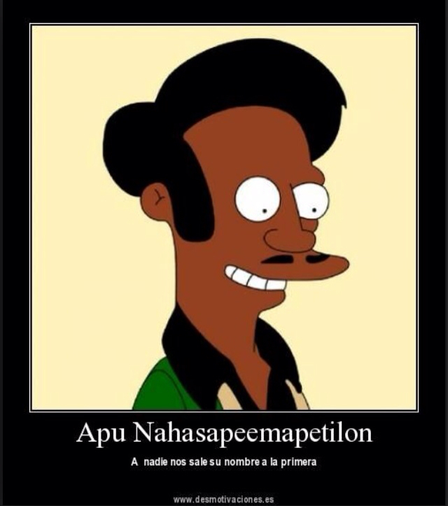 Apu nahasapem... - Meme subido por sergi_567 :) Memedroid