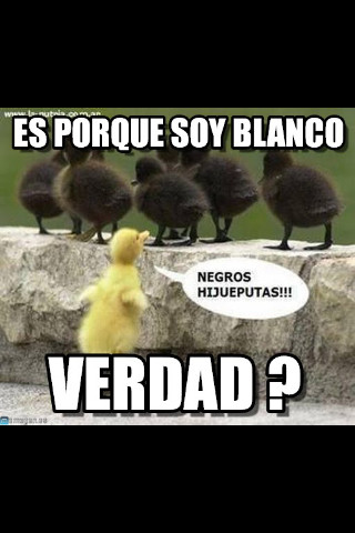 Es porque soy blanco verdad? - Meme subido por Trollencia059 :) Memedroid
