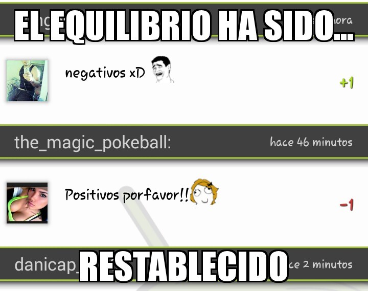 Equilibrio en memedroid - Meme subido por xXCantxEXx :) Memedroid