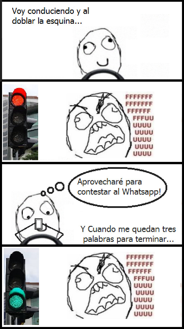Semáforos y whatsapp - Meme subido por cerrudeitor :) Memedroid