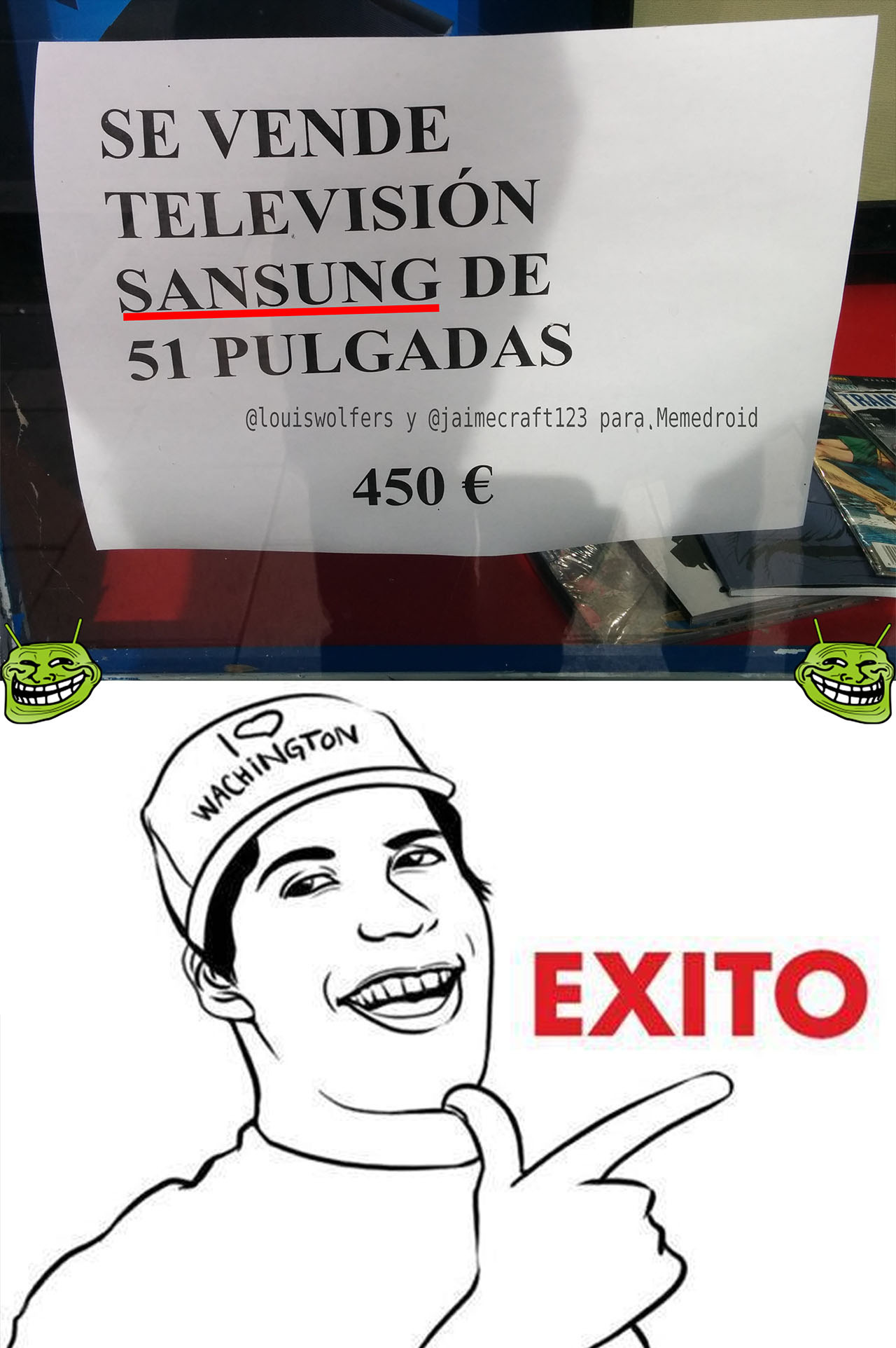 Ya a la venta los televisores SANSUNG - Meme subido por jaimecraft ...